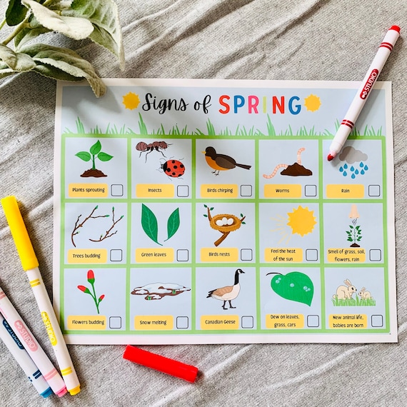 Signs of Spring Scavenger Hunt Activity Printable Spring | Etsy