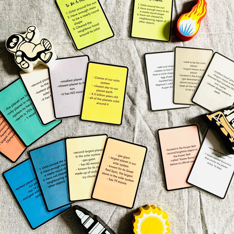 Solar System Flash Cards, Planet Matching Game, Planet Flash Card Game ...