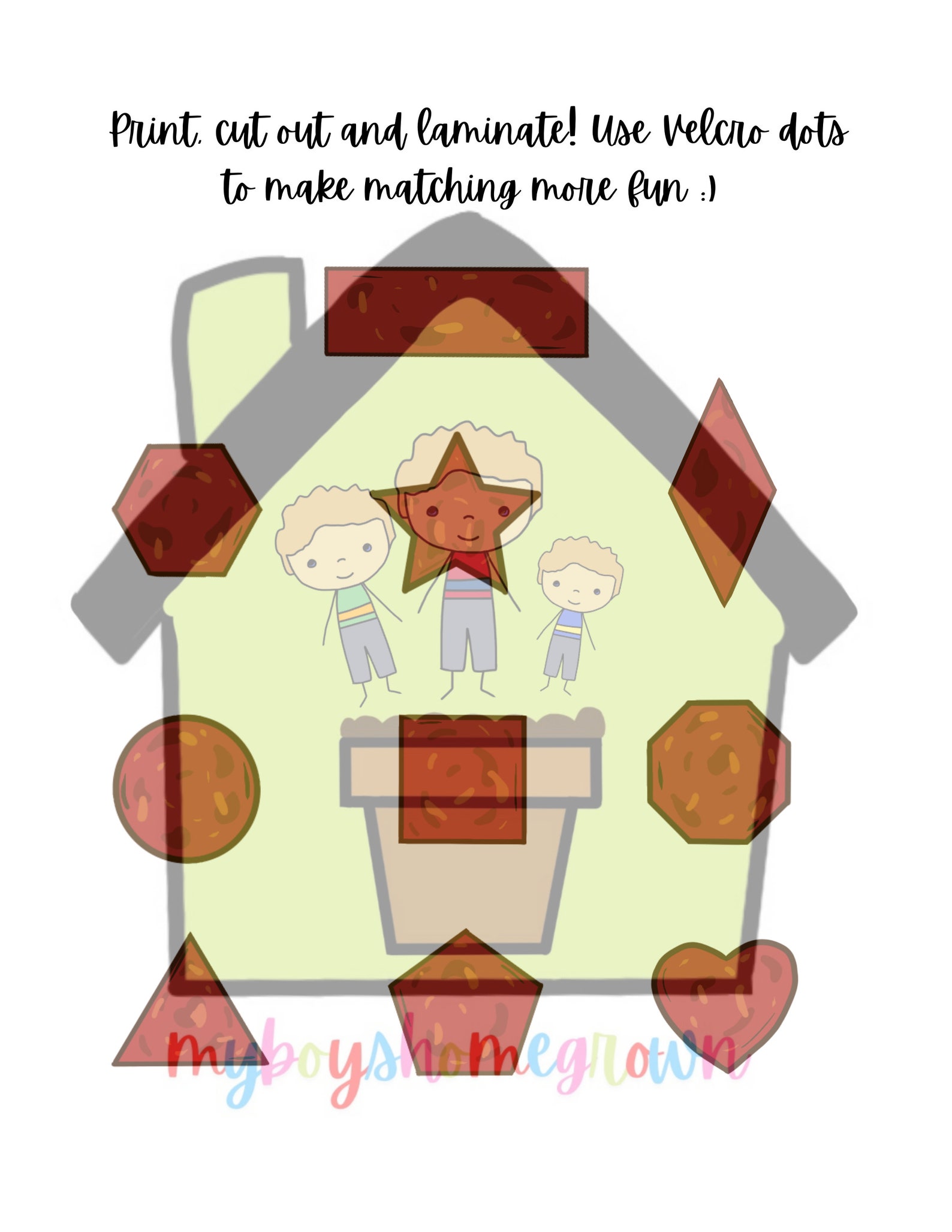 Shape Matching Printable, Pizza Shape Pepperoni Sorting Game, Shape ...