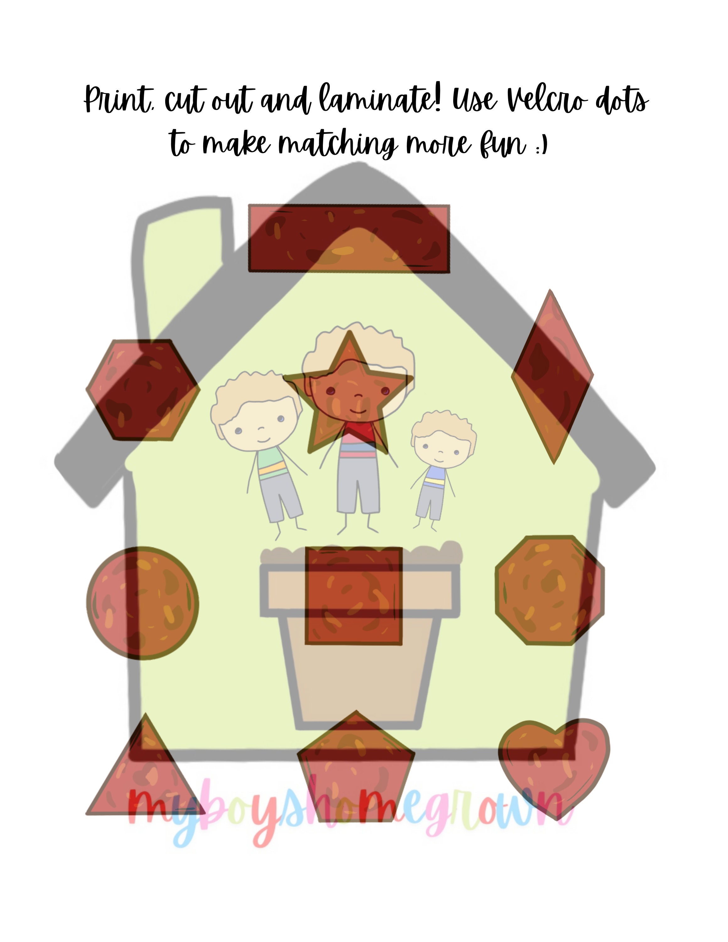 Shape Matching Printable, Pizza Shape Pepperoni Sorting Game, Shape ...