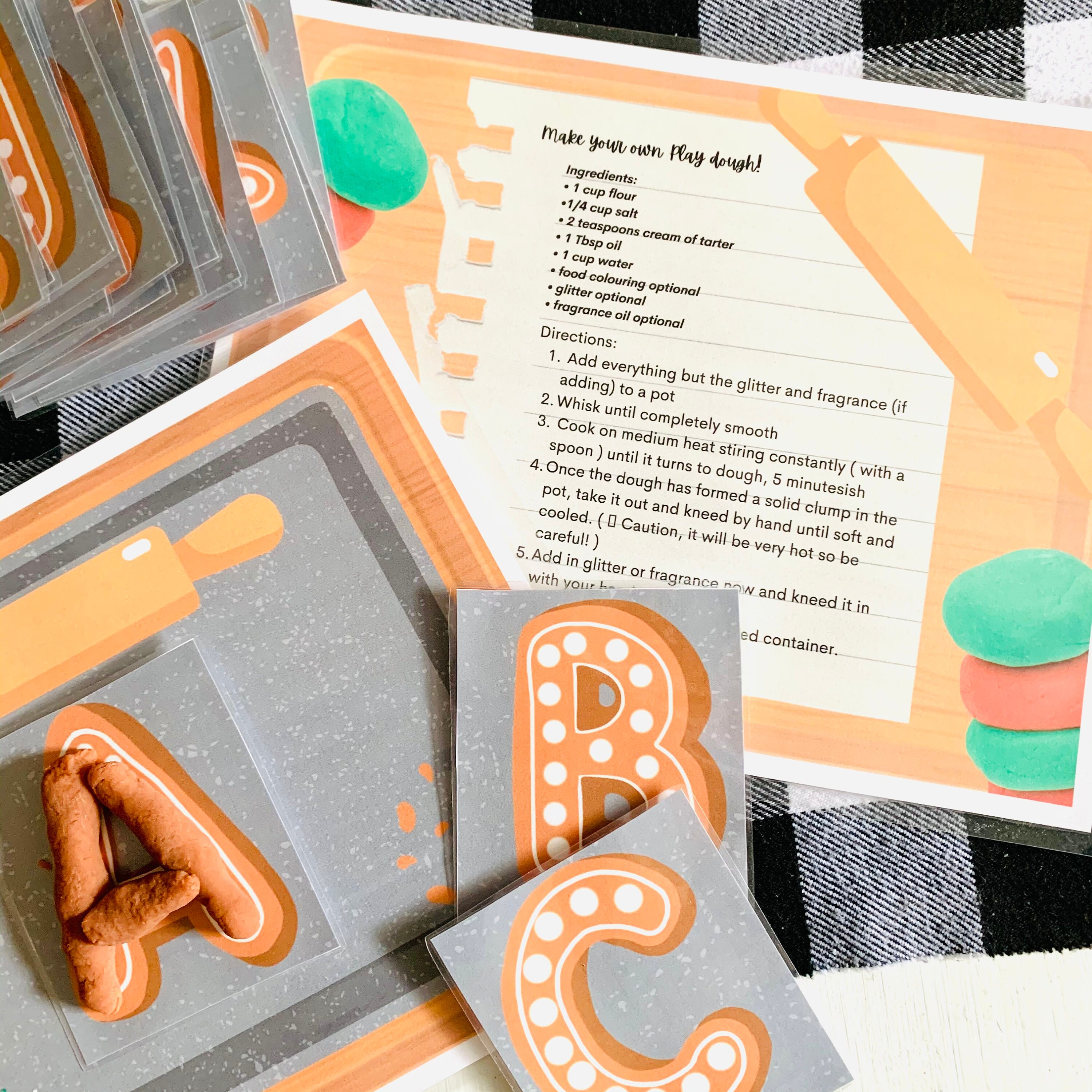 Alphabet Play Dough Mat, Play Dough Activity, Letter Tracing Practice ...