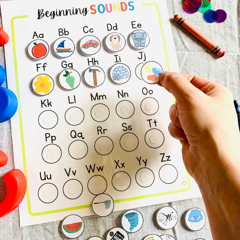 Beginning Sounds Printable, Printable Alphabet Learning, Homeschool ...