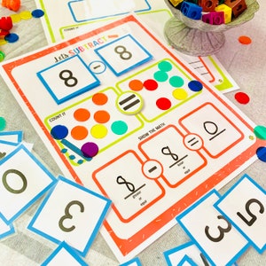 Kindergarten Math Printable Bundle, Adding and Subtraction Worksheets ...