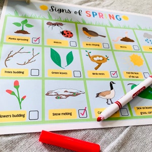 Signs of Spring Scavenger Hunt Activity Printable, Spring Scavenger ...