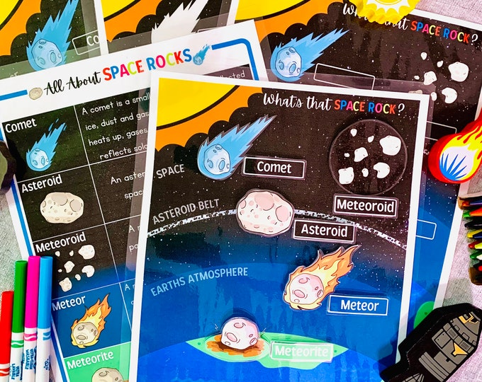 Space Rocks Foldout Craft | Comets, Asteroids, Meteors Activity ...