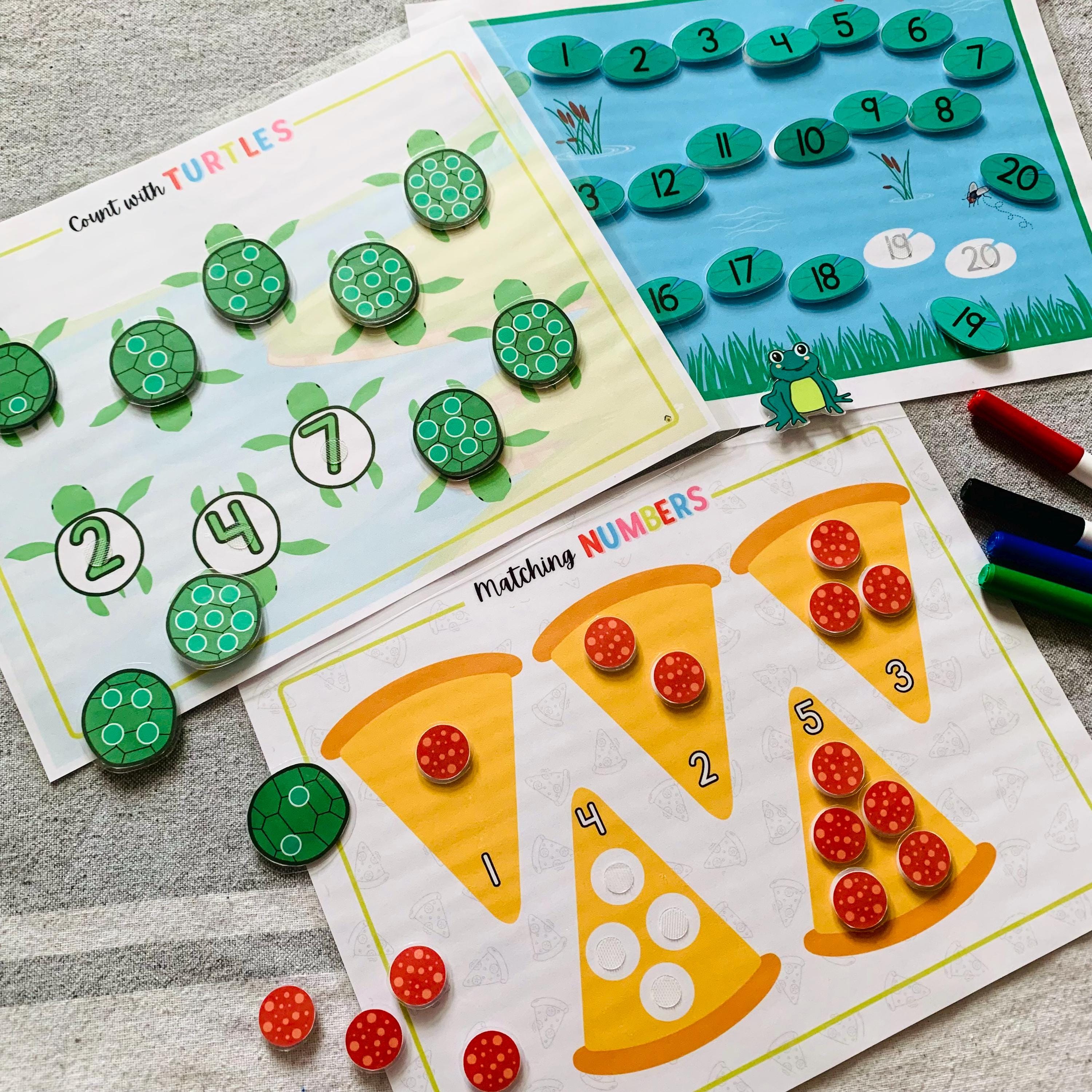 Preschool Busy Book, Toddler Printables, Learning Numbers, Learning the ...