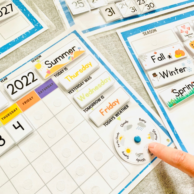 Kids Daily Calendar, Homeschool Wall Calendar, Printable Calendar, Busy ...