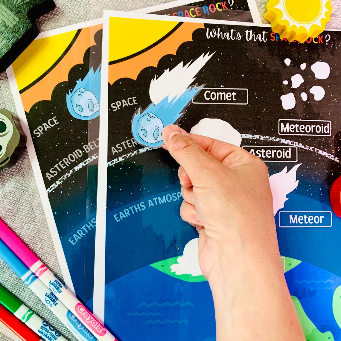 Comets, Asteroids, Meteors Activity Printable, Learn About Space Rocks ...