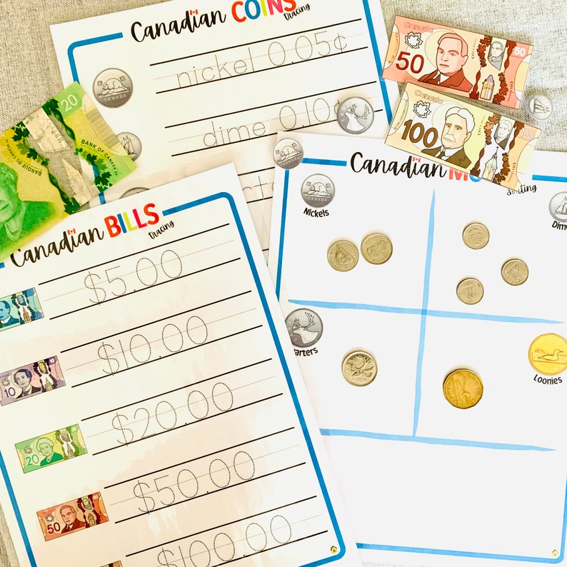 Learning Money Activity BUNDLE, Canadian Money Activity, Teach Money ...