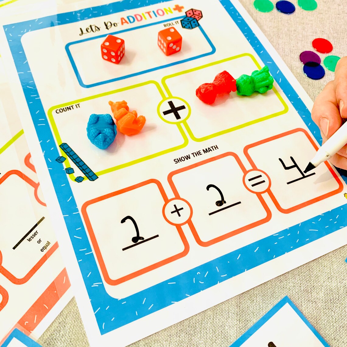 Kindergarten Math Printable Bundle, Adding and Subtraction Worksheets ...