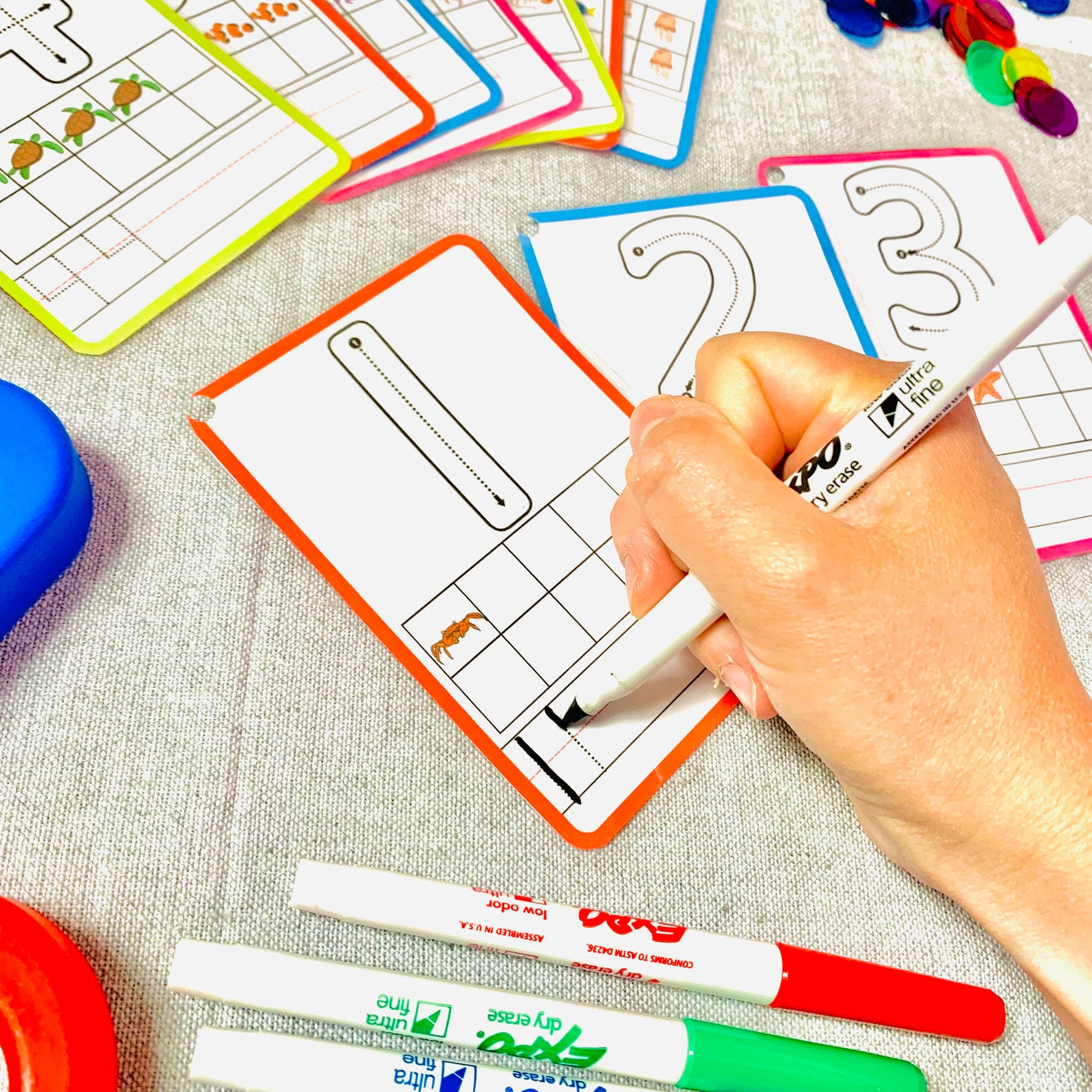 Traceable Alphabet and Number Flashcards Bundle Tracing - Etsy