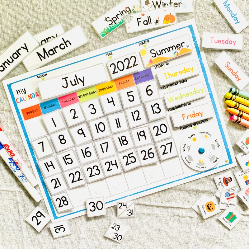 Homeschool Wall Calendar - Etsy