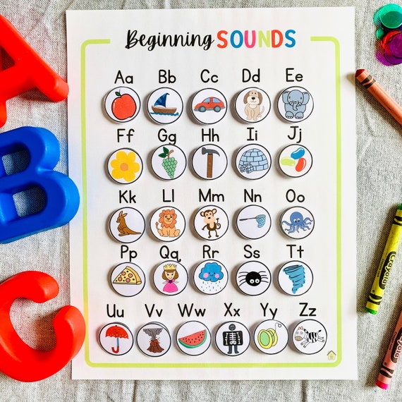 Beginning Sounds Printable Printable Alphabet Learning | Etsy