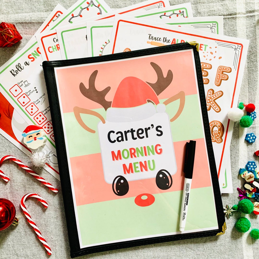 Christmas Morning Menu, Christmas Daily Menu, Morning Menu Bundle ...