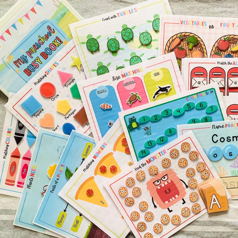 Preschool Busy Book, Toddler Printables, Learning Numbers, Learning the ...