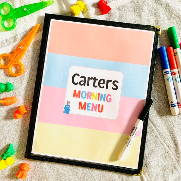 Printable Homeschool Morning Menu - Etsy