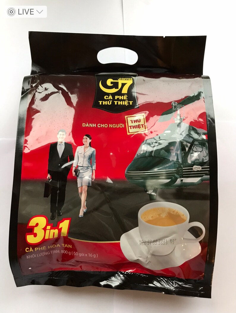 Packs of 2 Trung Nguyen G7 3-1 Instant Vietnamese Coffee 800g Total 1600g - Etsy UK