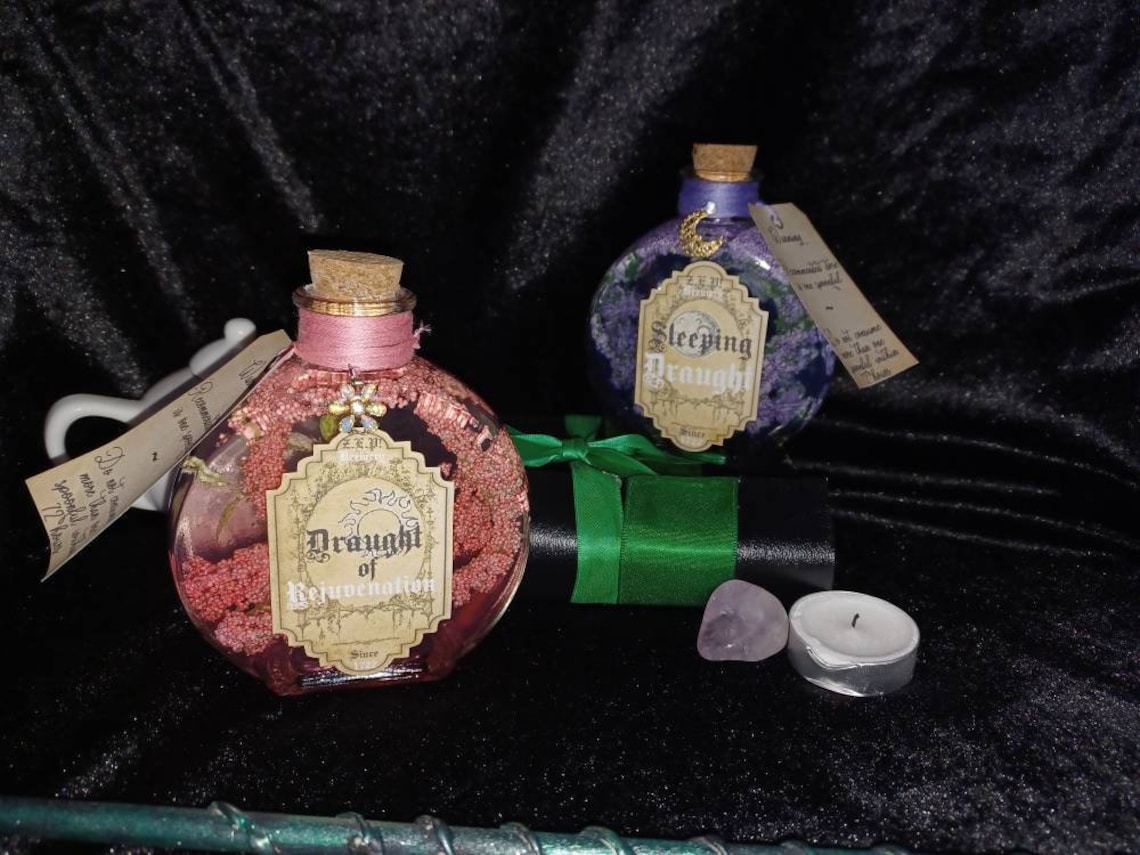 Sleeping Draught & Draught of Rejuvenation Potion Set of 2 Harry Potter ...