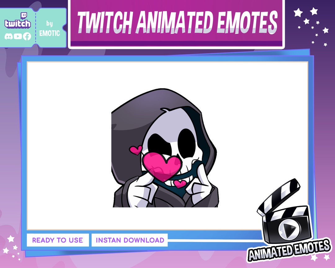 Animated Emote | Grim Reaper Love | Grim Reaper Flying Kiss | Grim ...