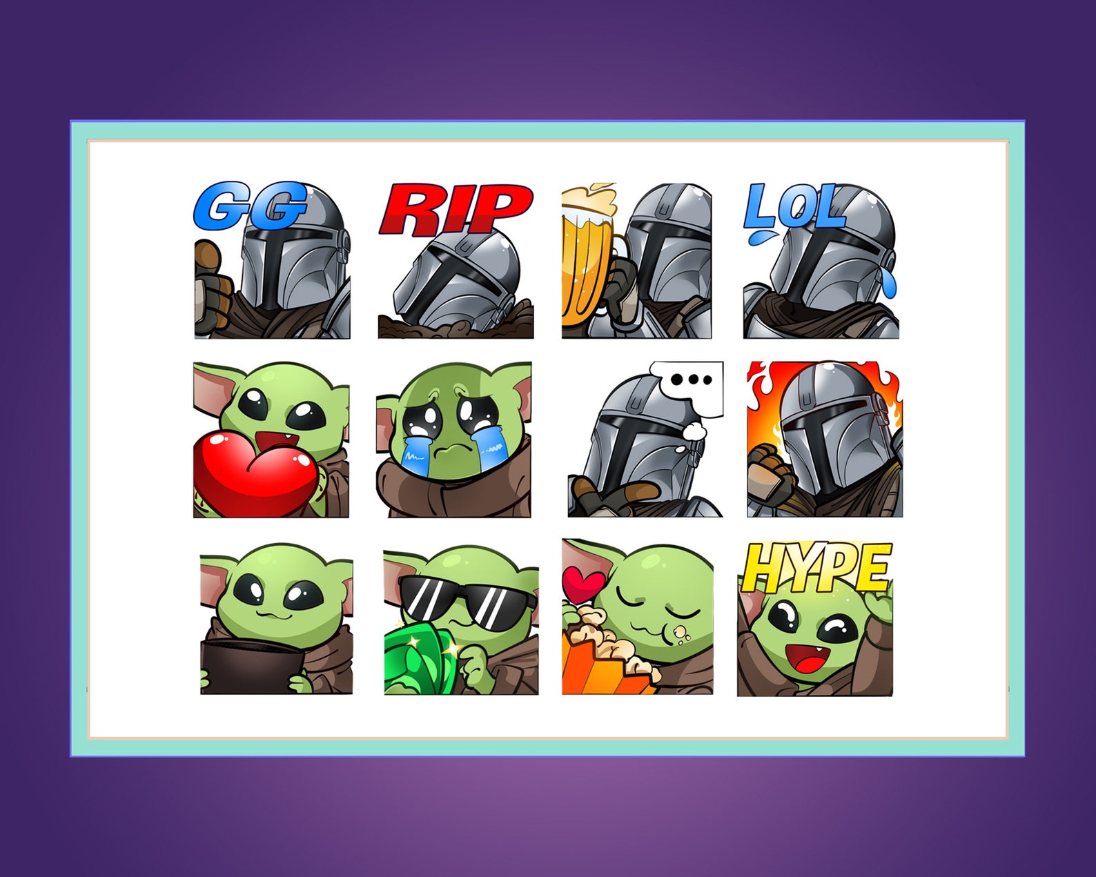 12 Pack Movie Characters Twitch Emotes | Space War Emotes | Galaxy War ...