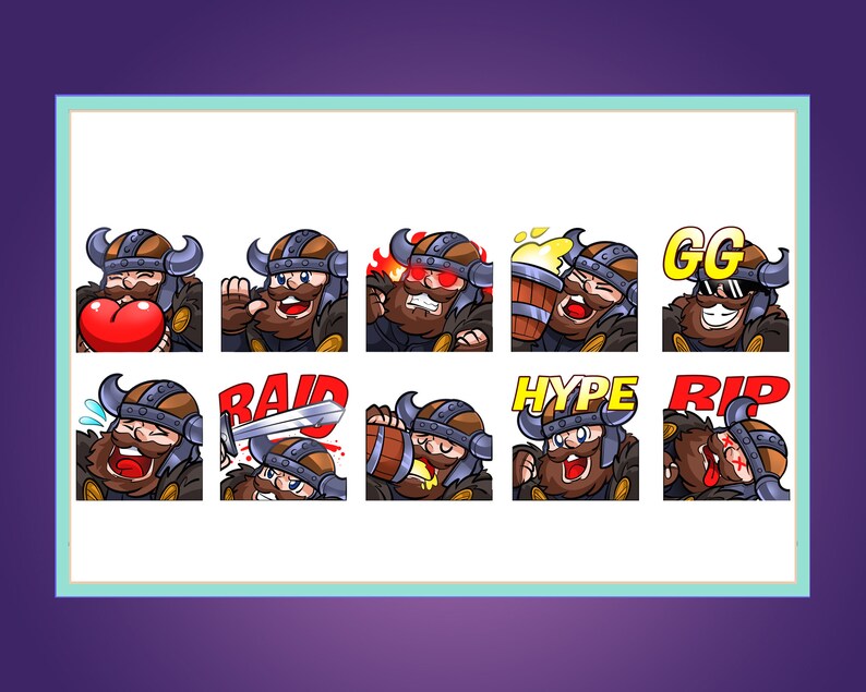 Viking Twitch Emotes | Viking Emote | Twitch | Youtube | Discord - Etsy