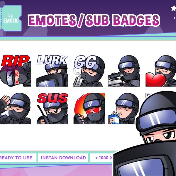 Twitch Emote Police - Etsy UK