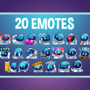 Astronaut Emotes Mega Pack - Twitch Emotes - Youtube Emotes - Discord ...