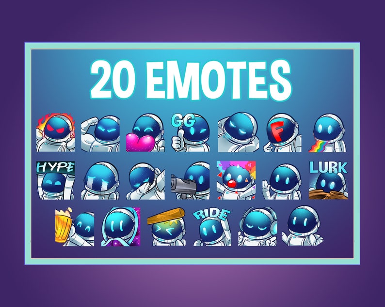 Astronaut Emotes Mega Pack - Twitch Emotes - Youtube Emotes - Discord ...