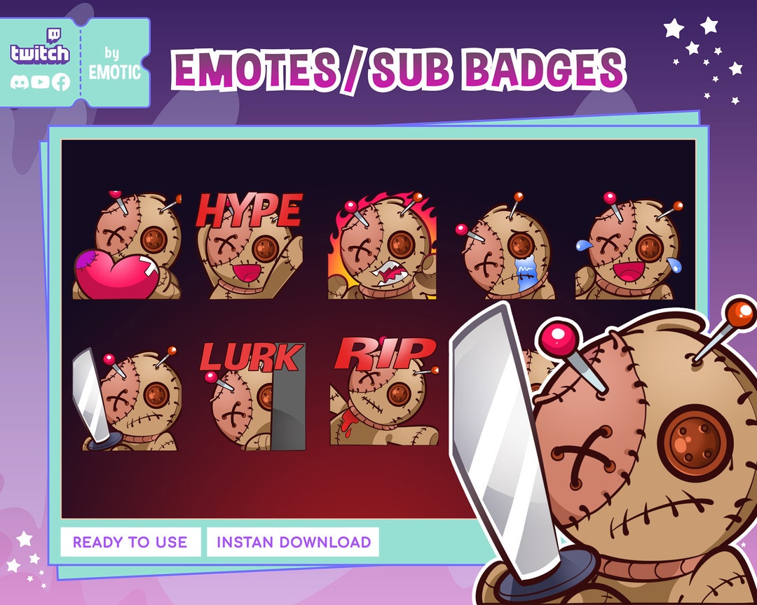 10x Voodoo Twitch Emote | Voodoo Doll | Voodoo | Voodoo Emote ...