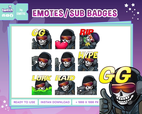 Call of Duty Ghost Soldier Emote Warrior Emote Emote - Etsy Canada