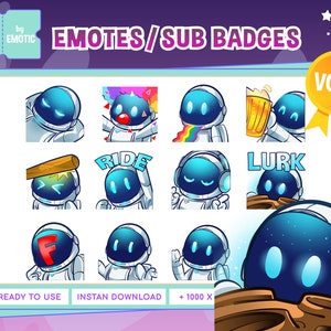 Astronaut Emotes Vol 2 - Twitch Emotes - Youtube Emotes - Discord ...