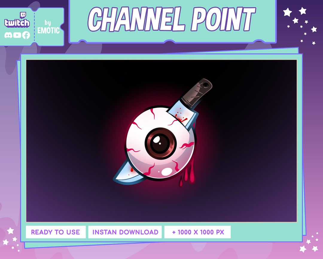 Twitch Channel Point or Emote : Horror Eyes | Twitch Emote Design ...