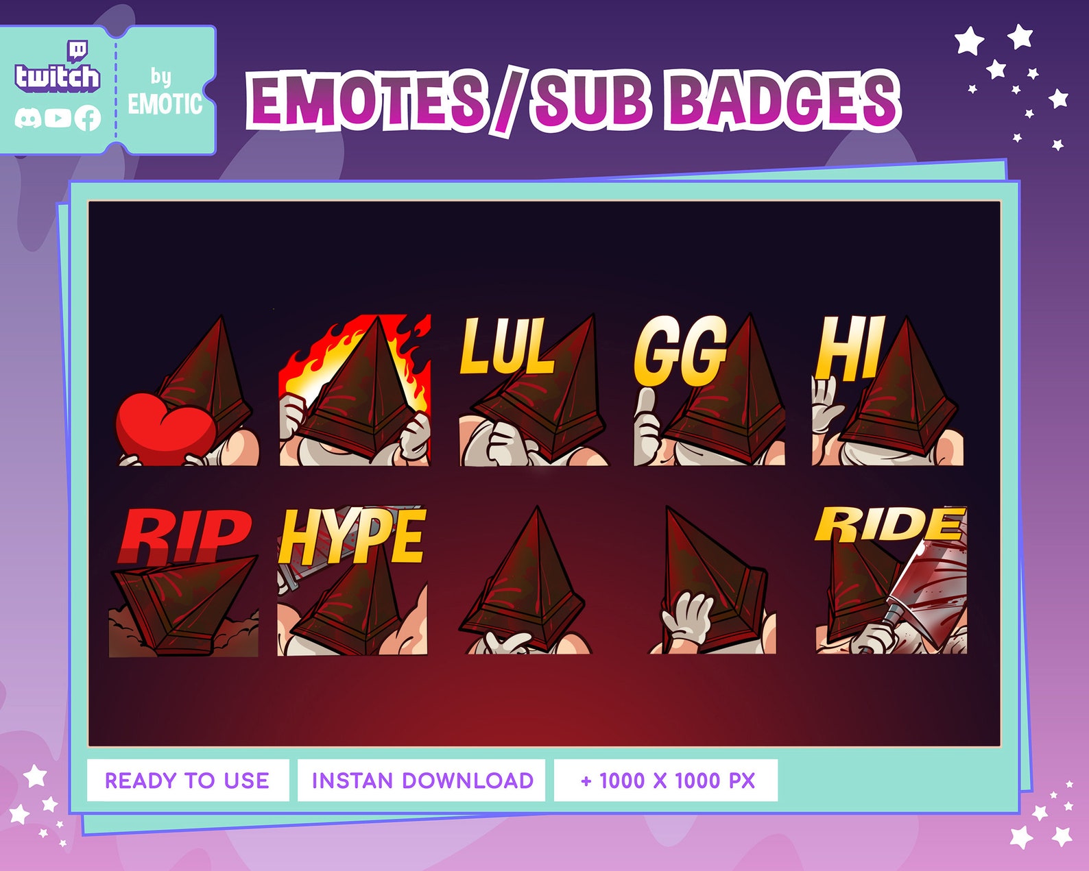 Twitch Emotes | Dead by Daylight | Pyramid Head | Silent Hill | Discord ...