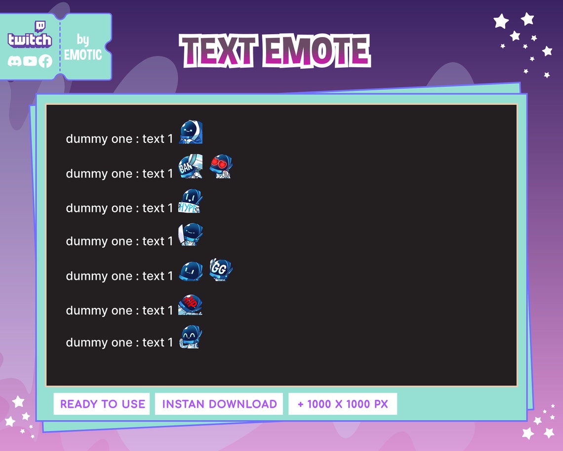 Robot Chibi Emote for Twitch-discord and Streamer Gamer - Etsy