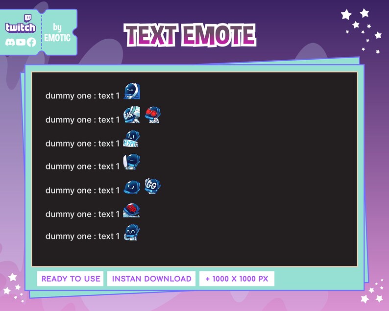 Robot Chibi Emote for Twitch-discord and Streamer Gamer - Etsy