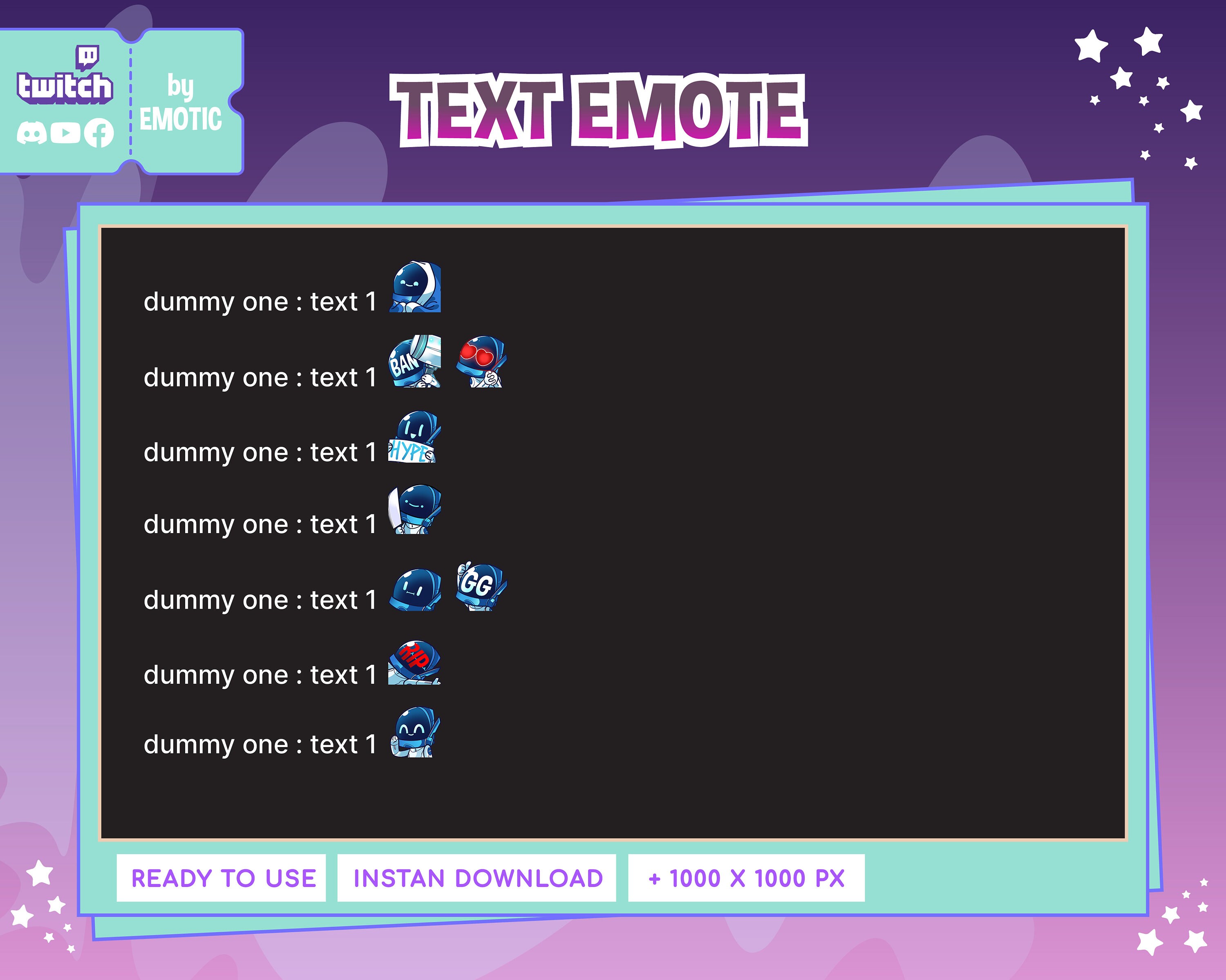 Robot Chibi Emote for Twitch-discord and Streamer Gamer - Etsy