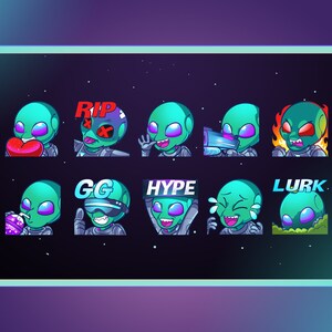 Twitch Emotes - Alien Emotes - Discord Emotes - Facebook Stickers ...