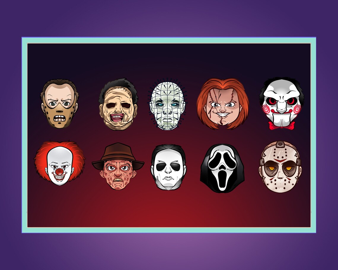 Twitch Sub Badges | 10 Classic Horror Movie Package | Horror Sub Badge ...