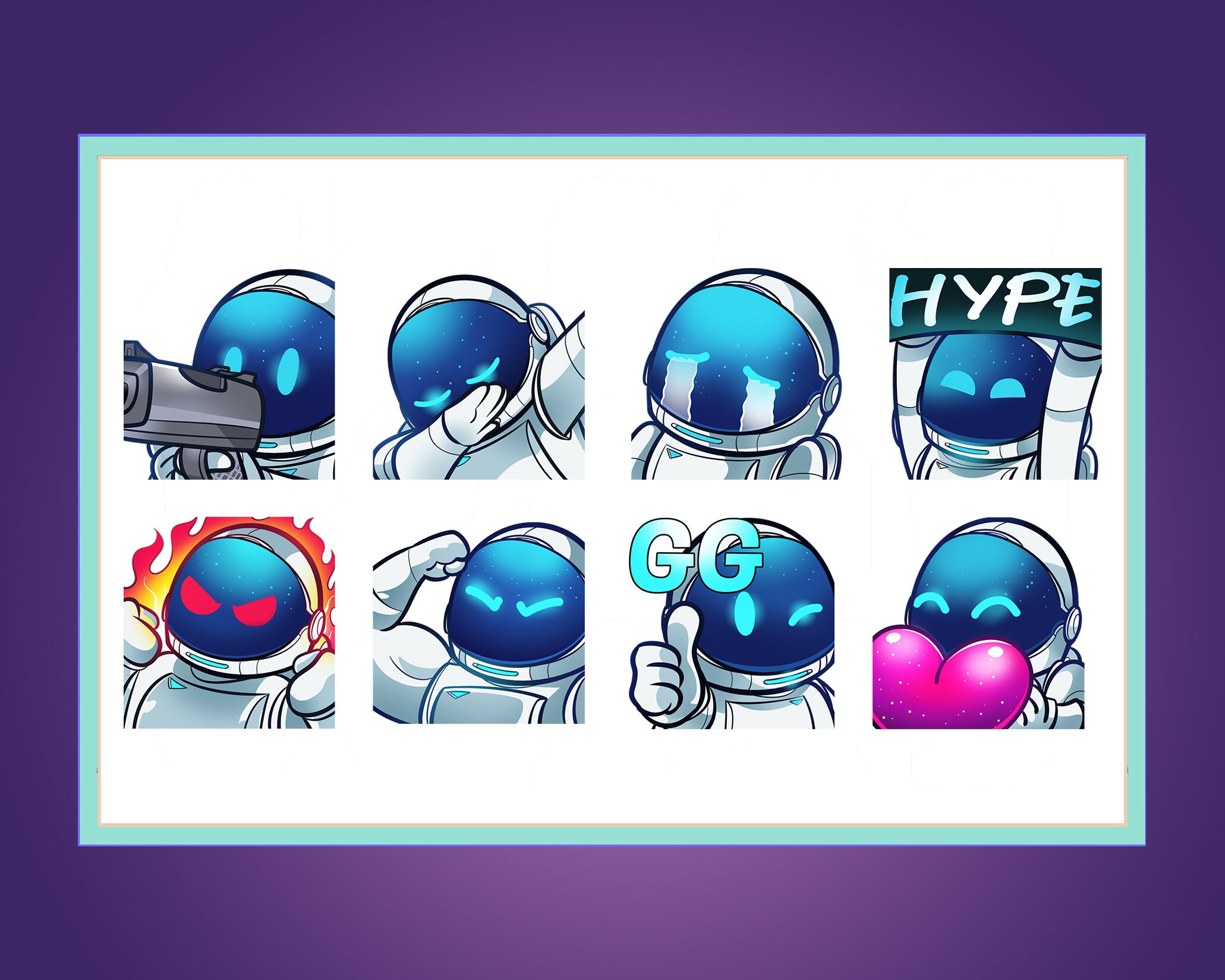 Astronaut Emotes Vol 1 Twitch Emotes Youtube Emotes Discord Emotes ...