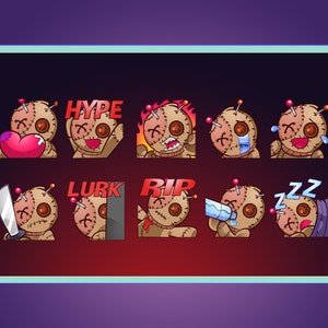 10x Voodoo Twitch Emote Voodoo Doll Voodoo Voodoo Emote Streaming or ...