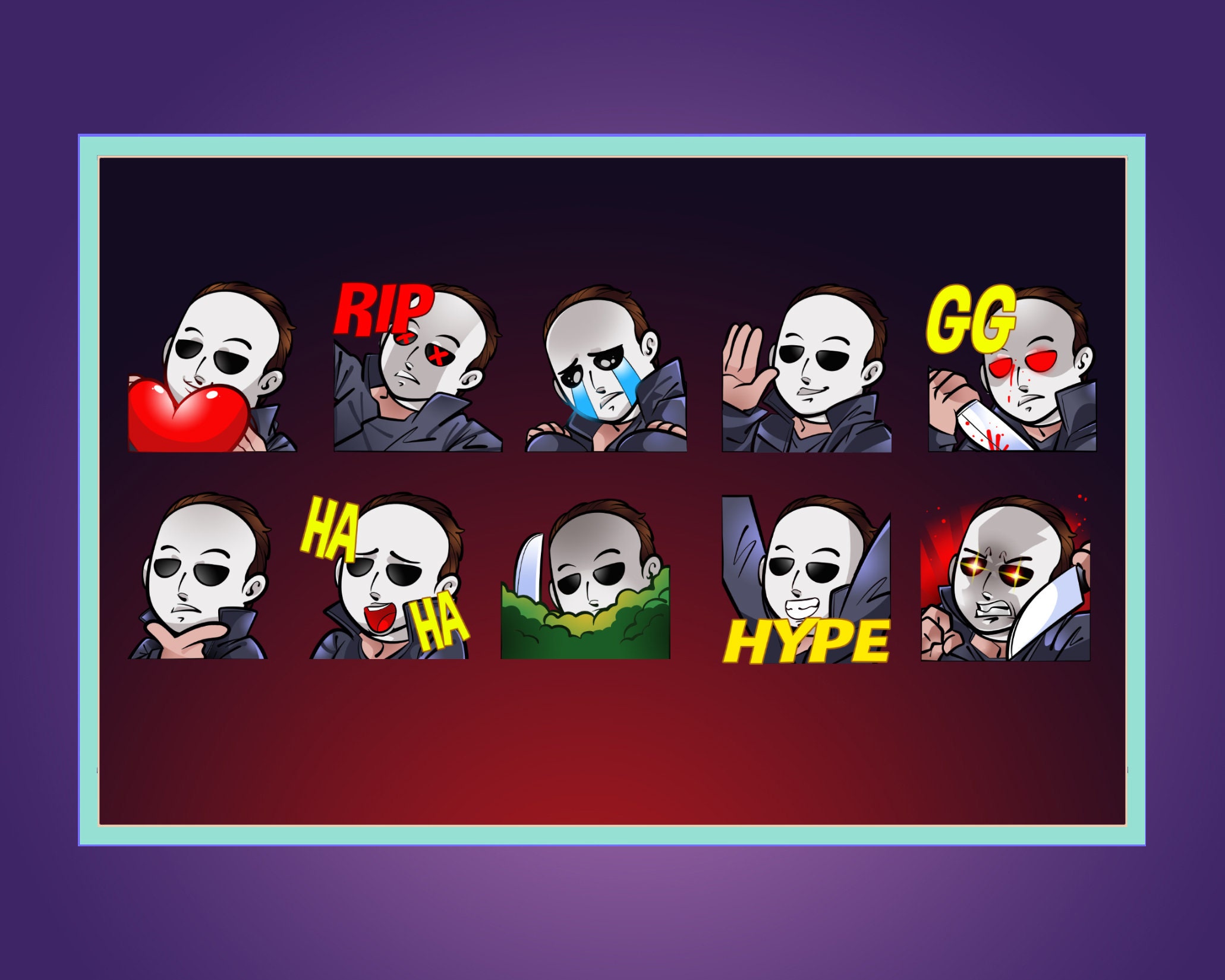 Michael Myers twitch emotes / DBD emotes / horror emotes / - Etsy España