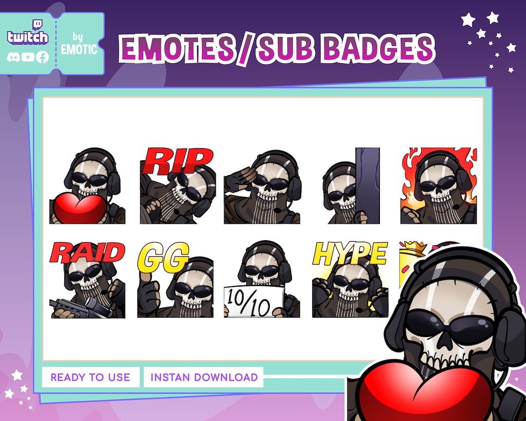 Twitch Emotes | Call of Duty Ghost Mw 2 | Soldier Emotes | Modern ...