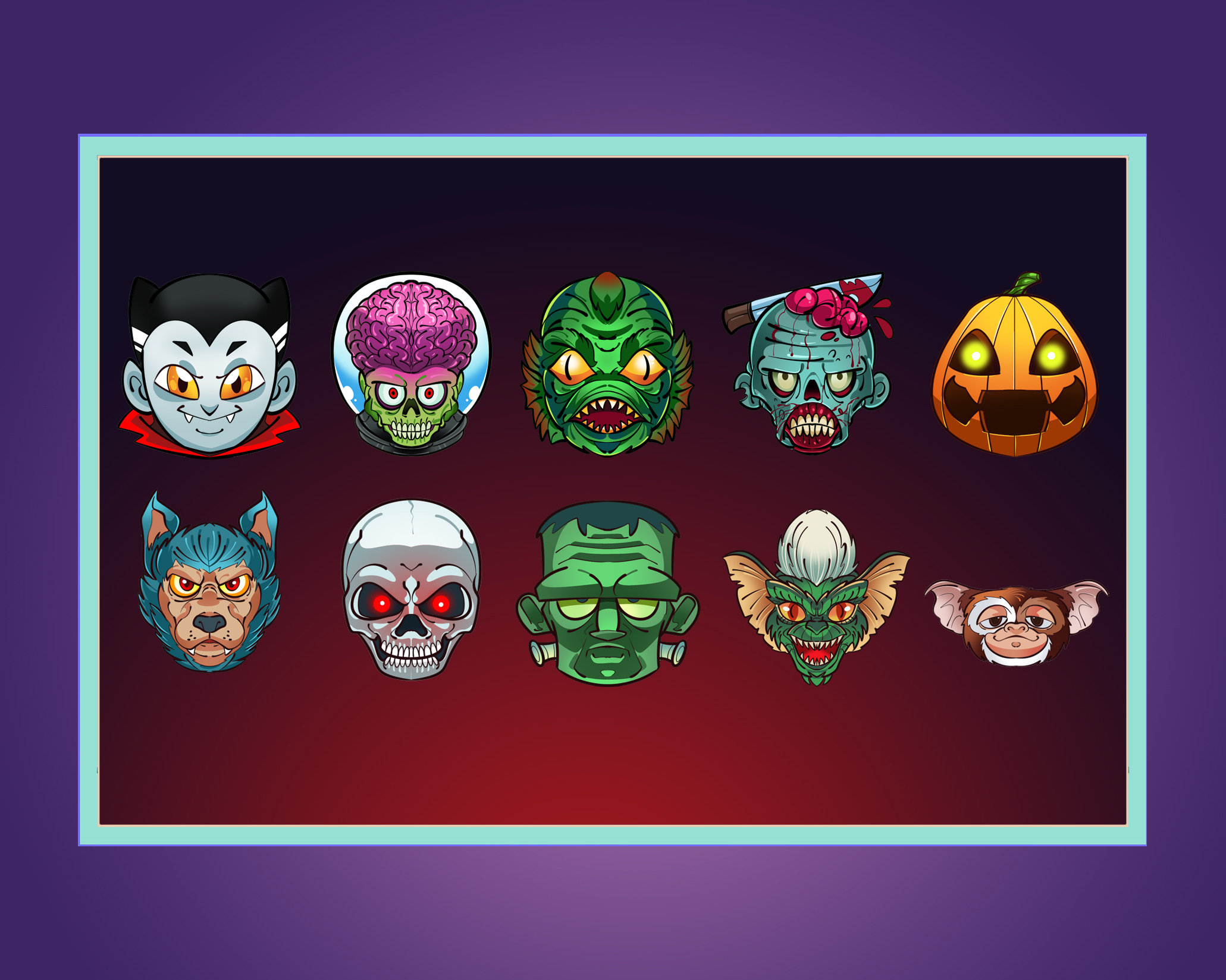 Twitch Sub Badges 10 Cute Scary Horror spooky Character - Etsy Canada