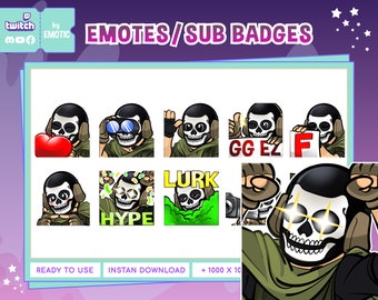 Ghost tea Call of Duty Emote Twitch Discord Youtube - Etsy