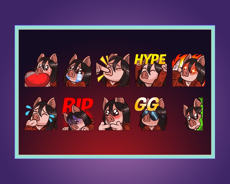 The Pig Emote Cute Amanda Young Dead by Daylight Twitch - Etsy