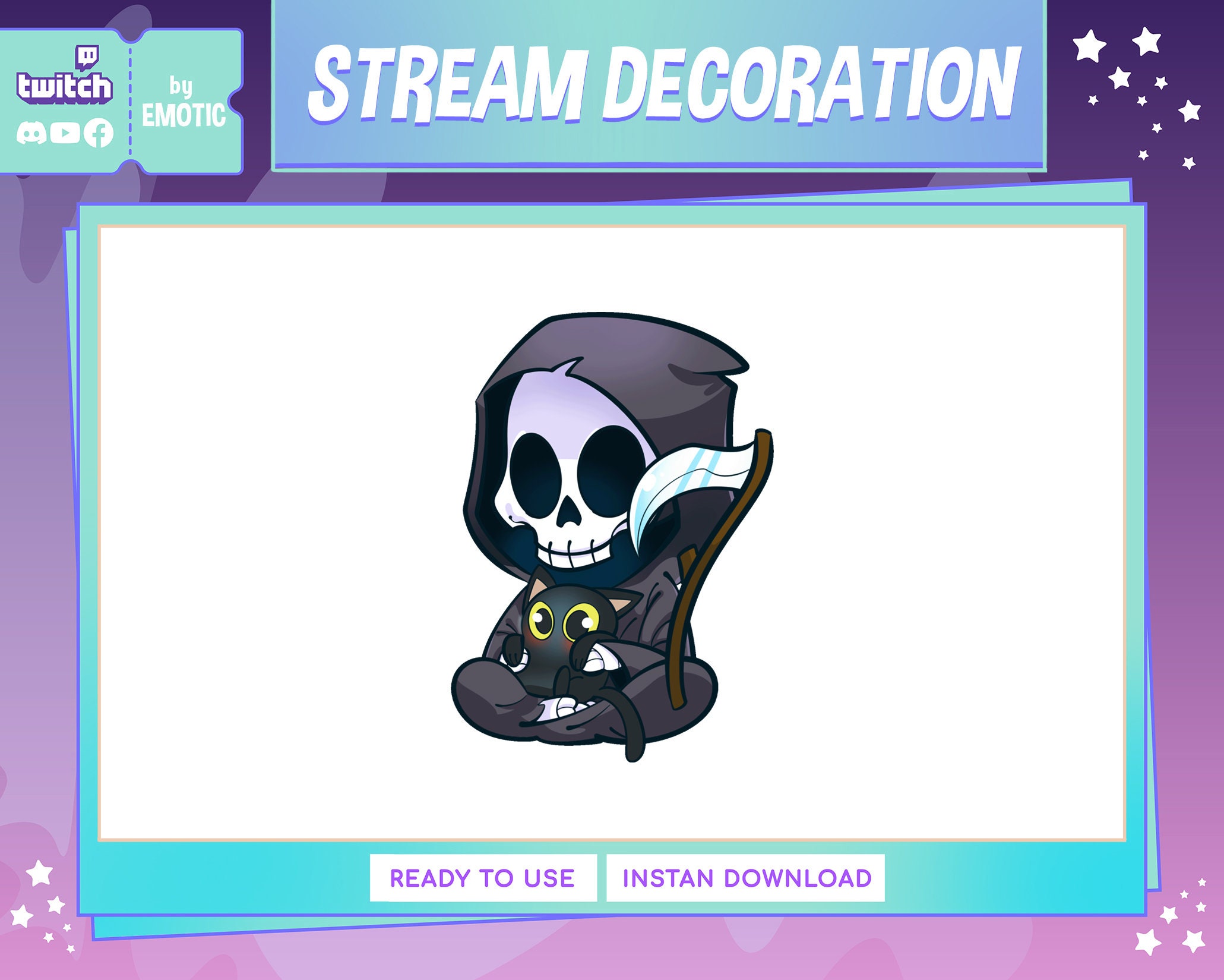 Animated Twitch Stream Decoration Grim Reaper Animated Grim Reaper ...