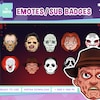Twitch Sub Badges | 10 Classic Horror Movie Package | Horror Sub Badge ...