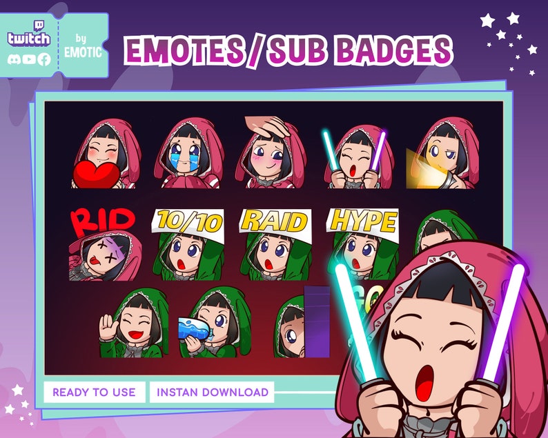 Bunny Feng Twitch Emotes DBD Emote Horror Emote Twitch Emote for ...