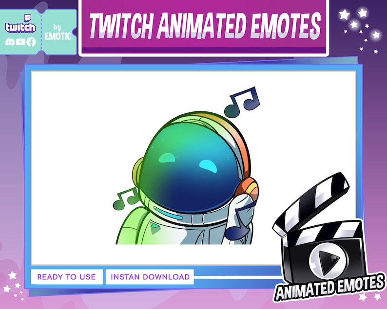 Animated Emote | Astronaut Vibing Emote | Astro Vibing | Jamming | Hype ...