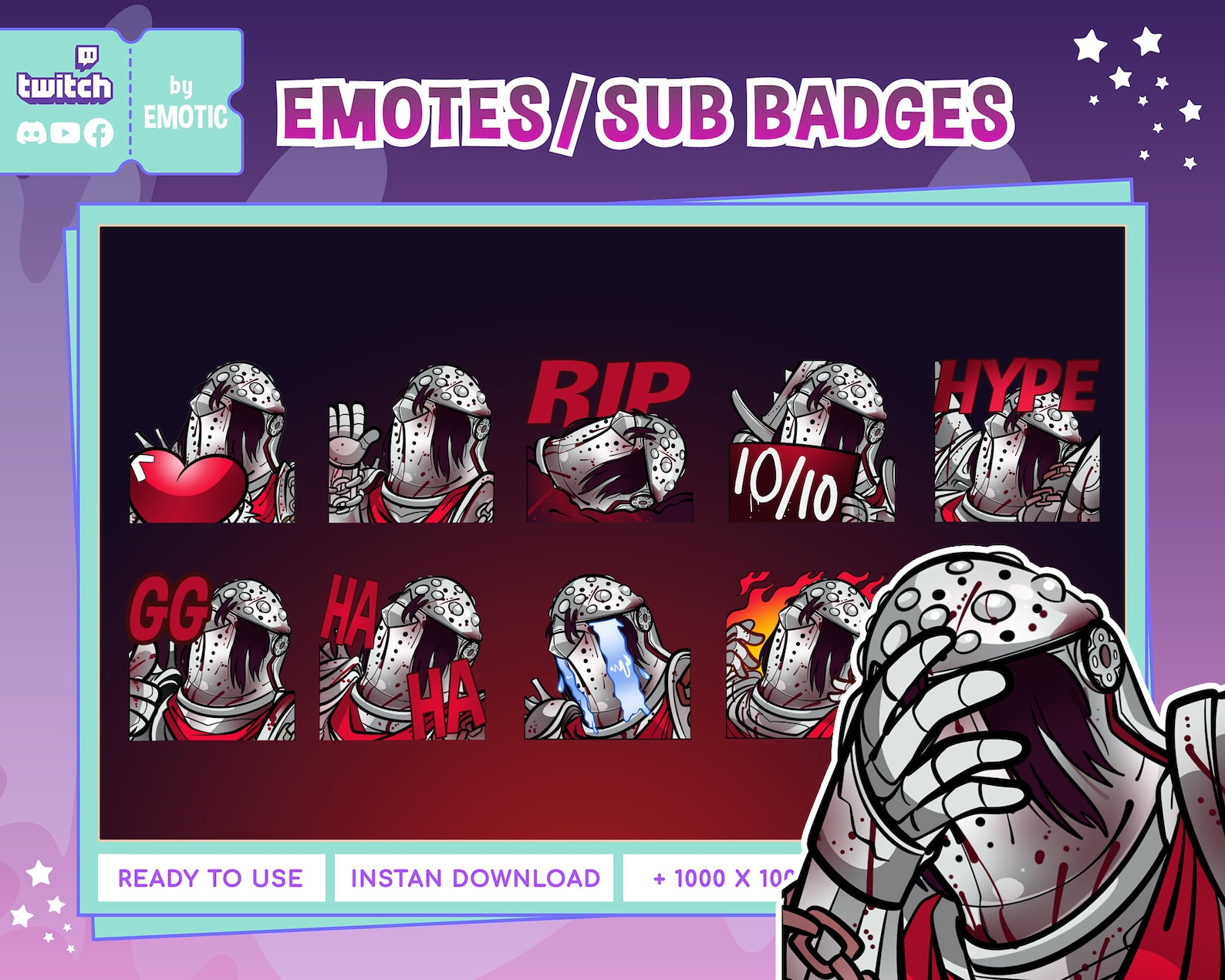 Twitch Emotes | Dead by Daylight | the Knight | Discord | for Streaming ...